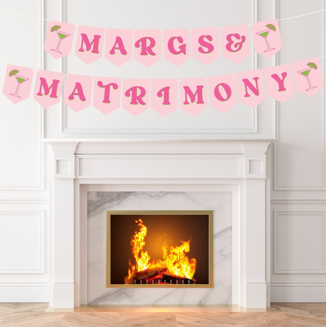 Margs and Matrimony Bunting Banner, Margaritas and Matrimony ...