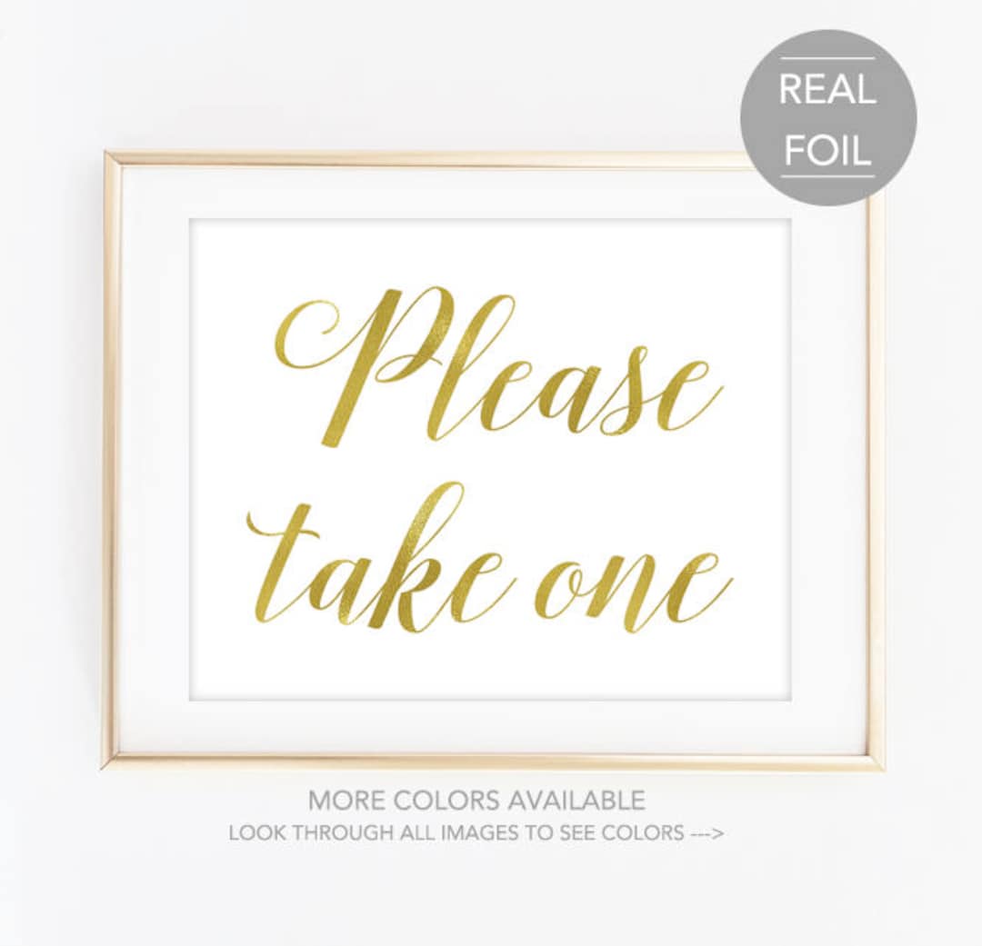 Please Take One Sign Please Take One Wedding Sign Wedding Favors Sign ...