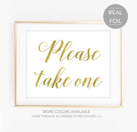 Please Take One Sign Please Take One Wedding Sign Wedding | Etsy