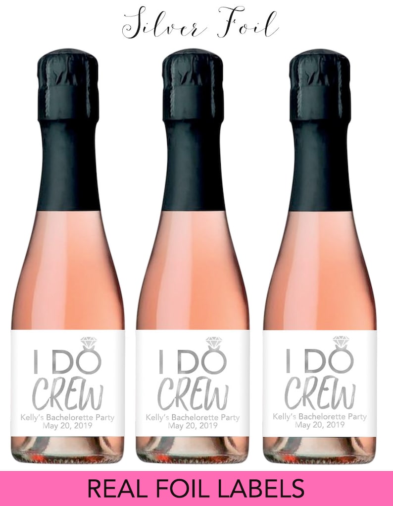 I Do Crew Champagne Labels I Do Crew Mini Champagne Labels I | Etsy