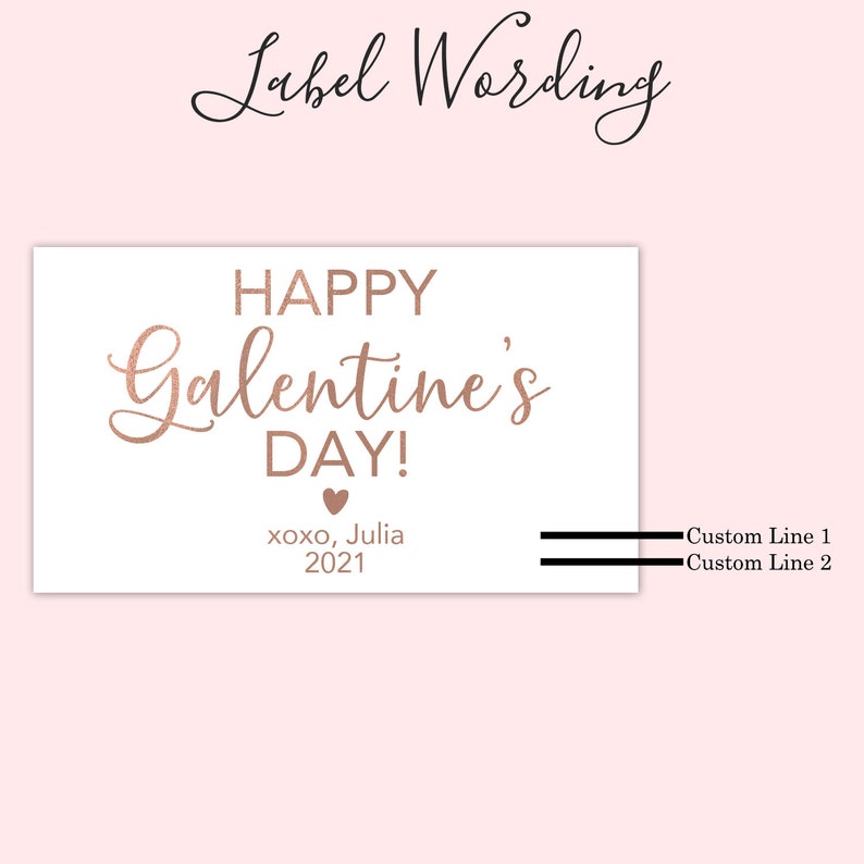 Galentine's Day Champagne Labels Happy Galentine's Day | Etsy