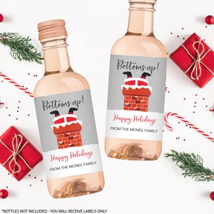 Funny Christmas Wine Labels, Christmas Party Mini Wine Labels ...
