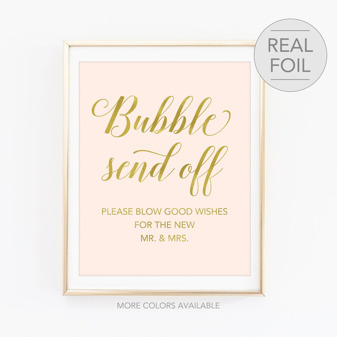 Bubble Send off Sign Bubble Send off Wedding Sign Bubble Send off ...