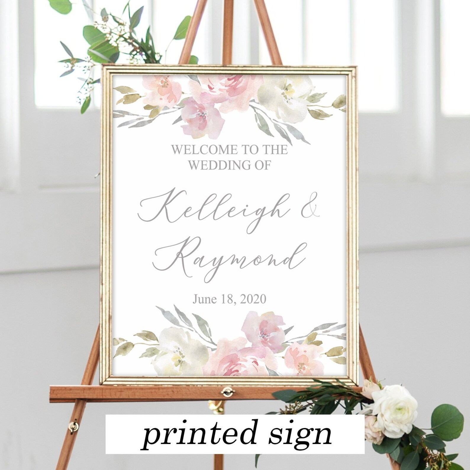Blush Wedding Welcome Sign Large Wedding Welcome Sign Welcome - Etsy