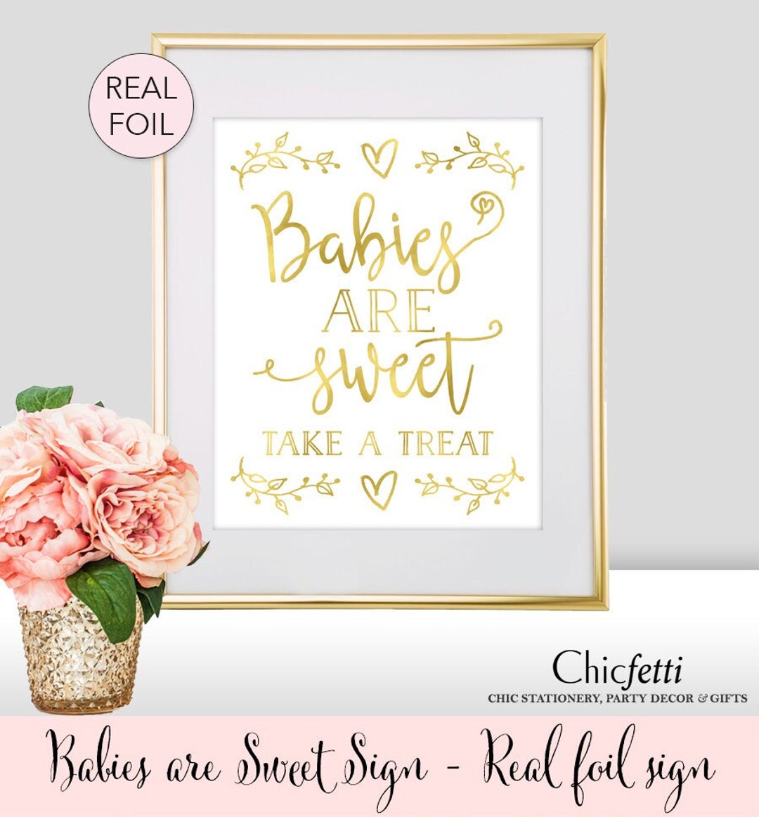 Babies are Sweet Sign, Baby Shower Dessert Table Sign,Babies are Sweet ...