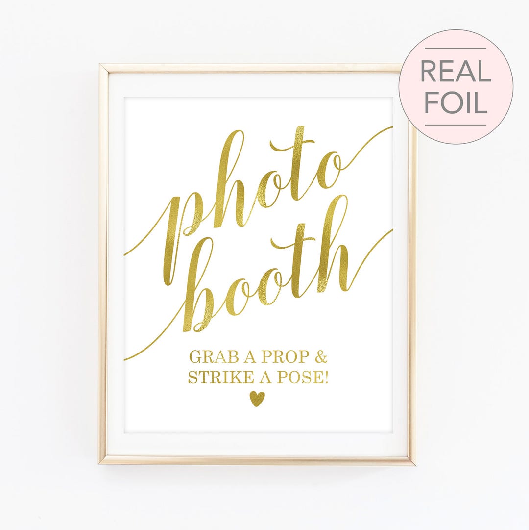 Photo Booth Sign Wedding Photo Booth Sign Photo Booth Grab a Prop and ...