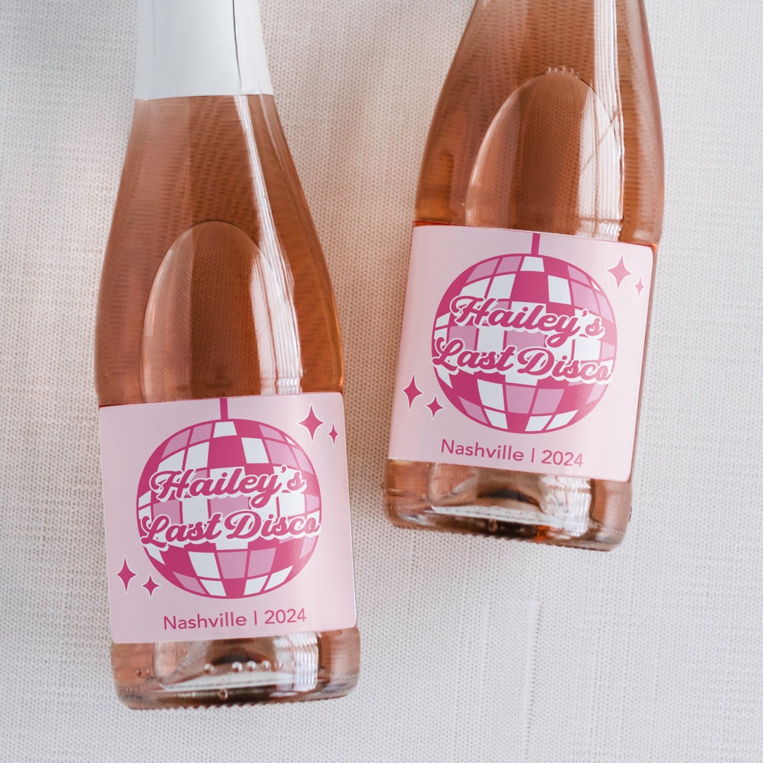 Last Disco Champagne Labels, Disco Bride Bachelorette Party Champagne ...