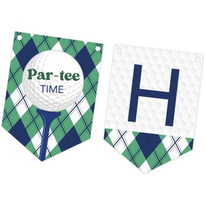 Par-tee Time Golf Happy Birthday Banner, Golf Birthday Party Banner ...