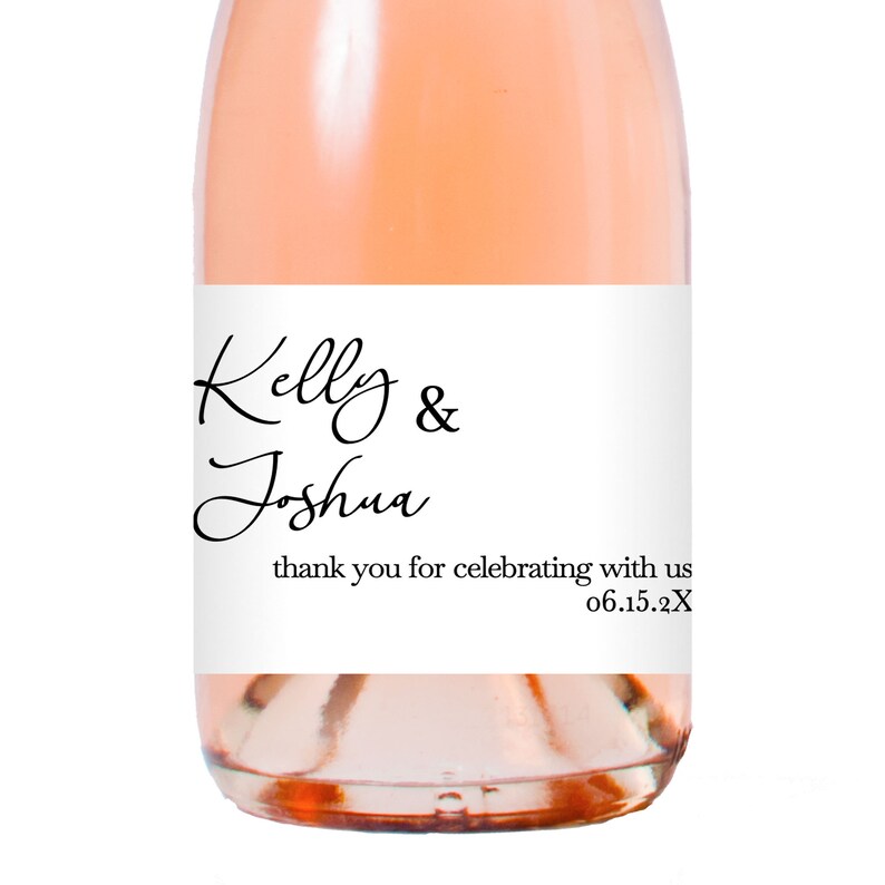 Minimal Names Mini Champagne Labels Mini Sparkling Cider - Etsy