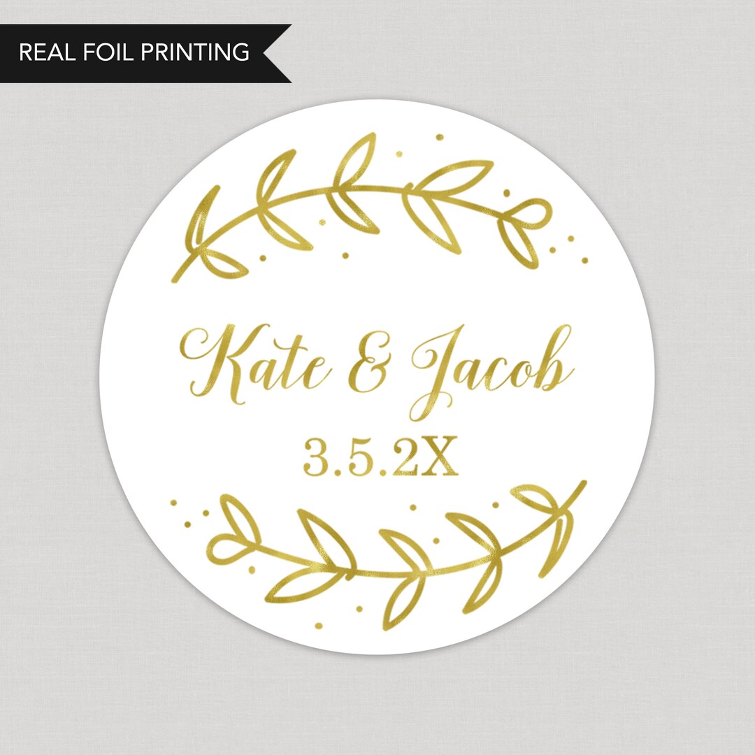 Personalized Foil Favor Stickers, Personalized Foil Stickers, Custom ...