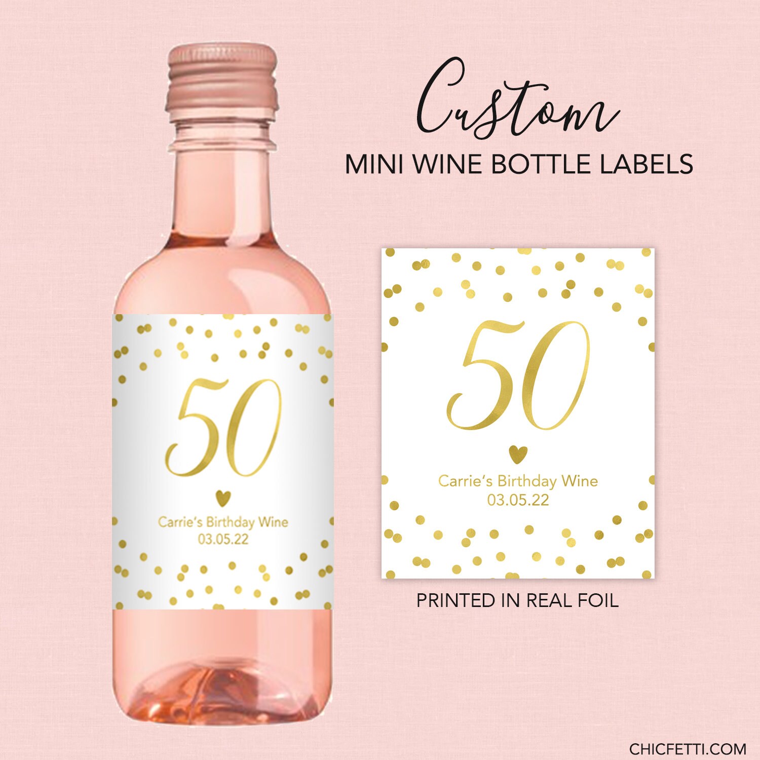 Personalized Mini Wine Labels