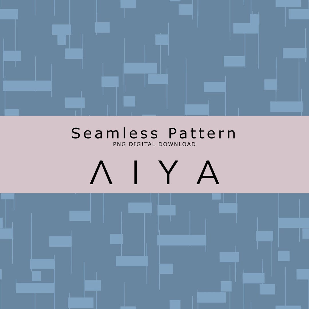 Abstract Blue Rectangle Shapes Repeat Seamless Pattern : Hand Drawn ...