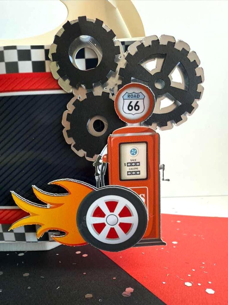 Race F1 Car Gable Box Set F1 Birthday Decor Race Car Party Decor Fast ...