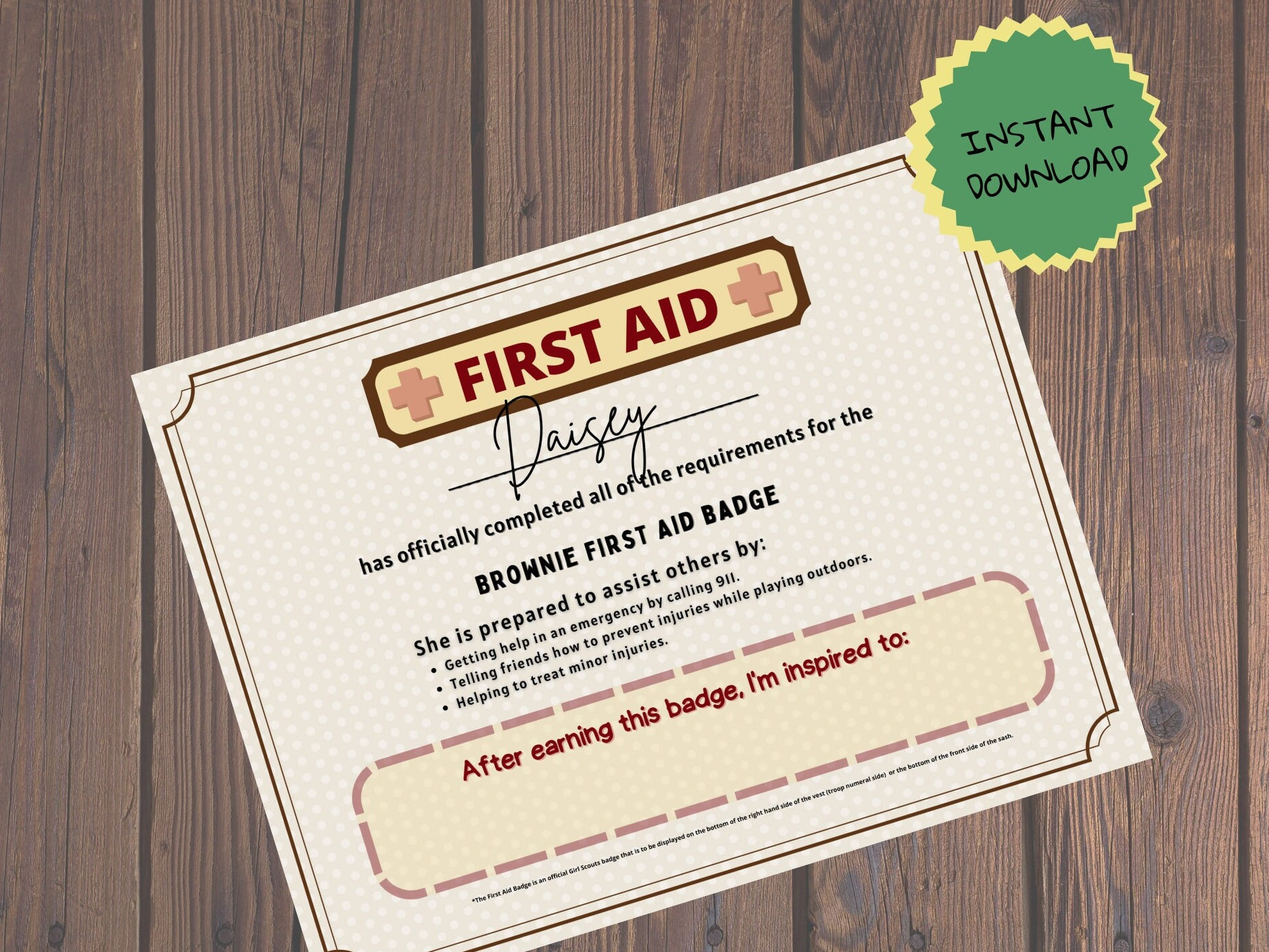 Vesting Certificate Template