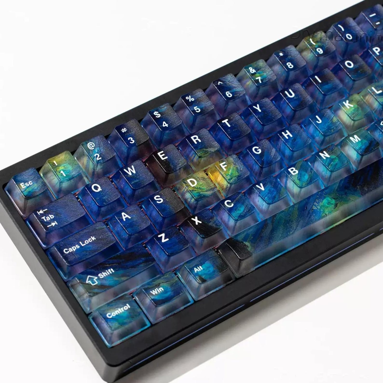 Starry Night Keycap Set | Van Gogh Inspired Translucent Design | PC ...