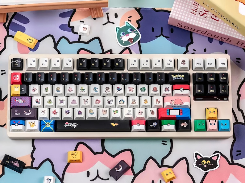 Pokémon Keycap Set | Japanese Style | PBT Cherry Profile 131 Keys ...