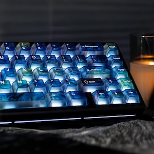Starry Night Keycap Set | Van Gogh Inspired Translucent Design | PC ...