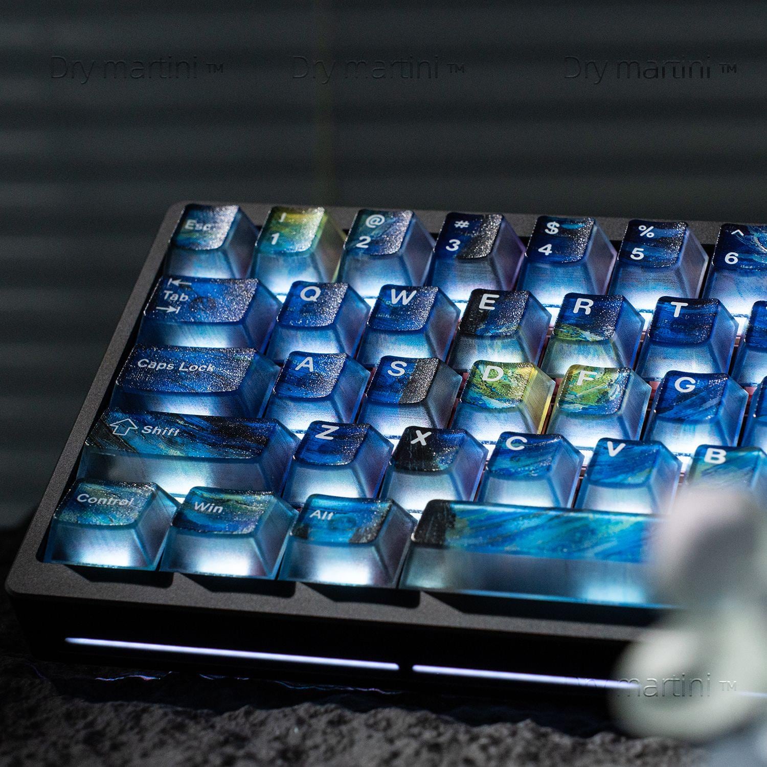 Starry Night Keycap Set | Van Gogh Inspired Translucent Design | PC ...