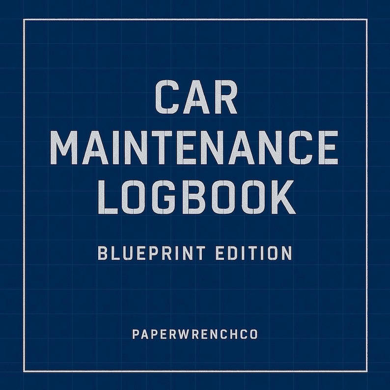 Car Maintenance Logbook Bundle | Blueprint & Clean Editions (PDF) - Etsy