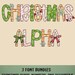 Alpha Christmas Bundle, 3 Font Sets, Decorative Extras, Png, (digital ...