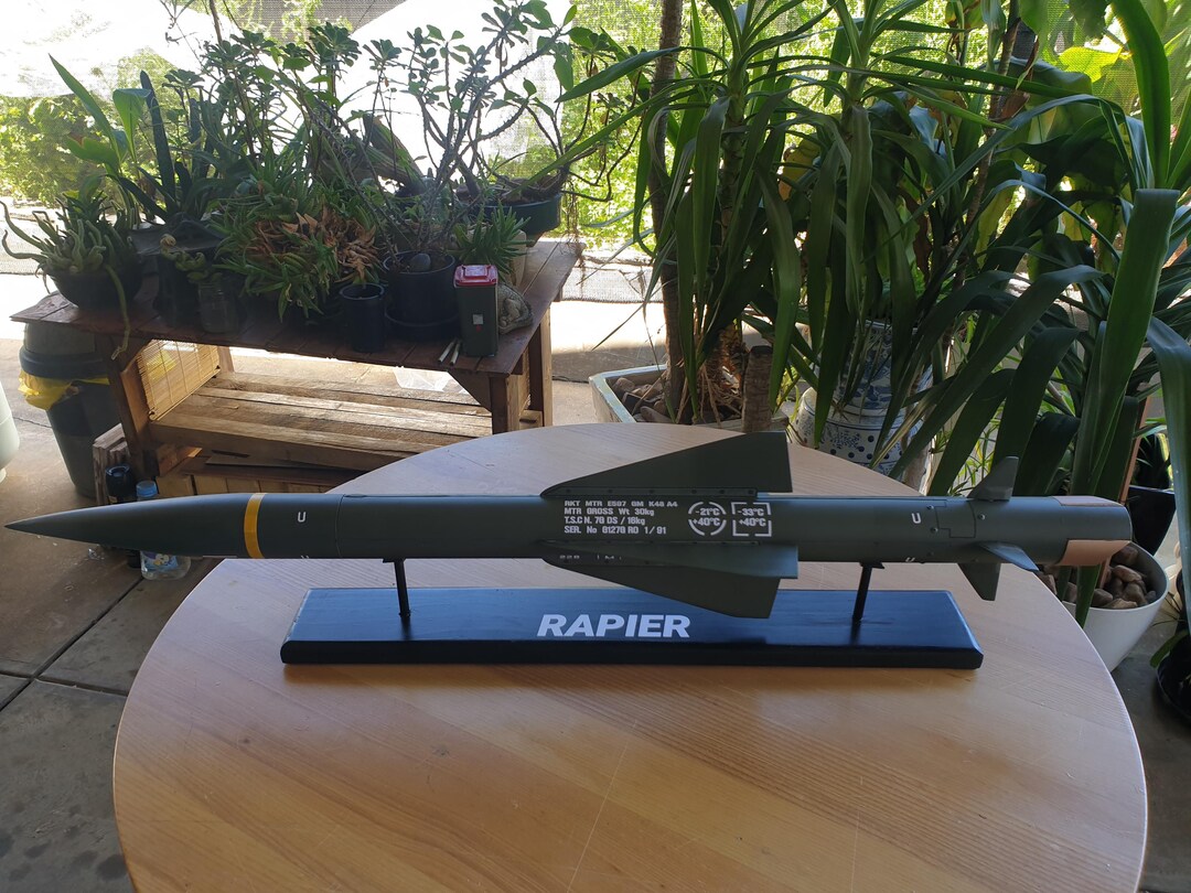 1:2.35 Scale Rapier Missile Replica With a Horizontal Display Stand. - Etsy