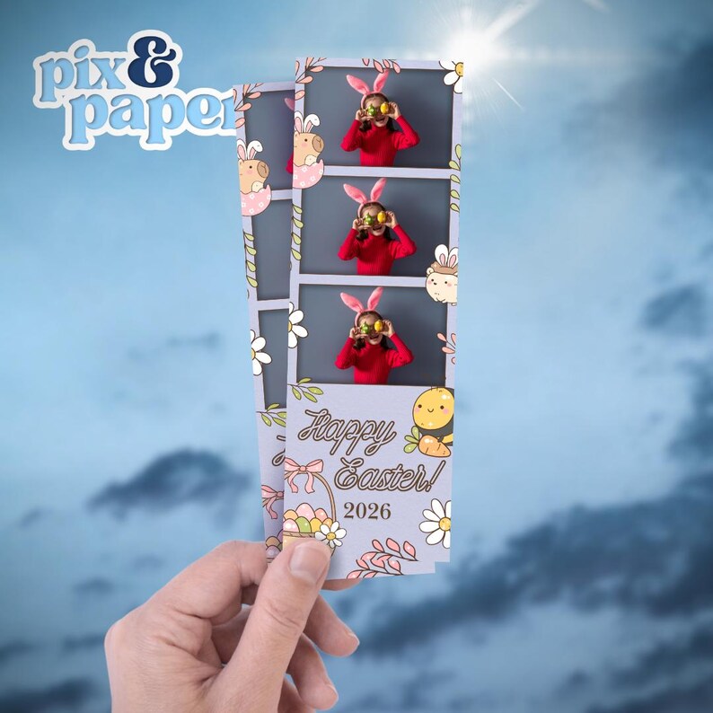 Photo Booth Template · Happy Easter 2026 · Spring Pastel Floral Frame ...