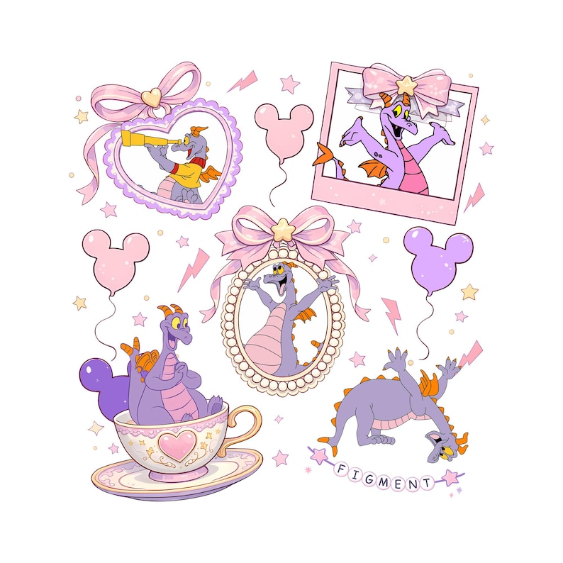 Epcot Figment Inspired PNG, One Little Spark, Journey to Imagination ...