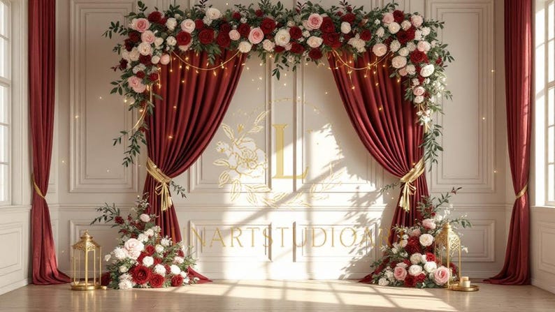12 Henna Room Backgrounds | Neoclassical Digital Wall Decor | Printable ...