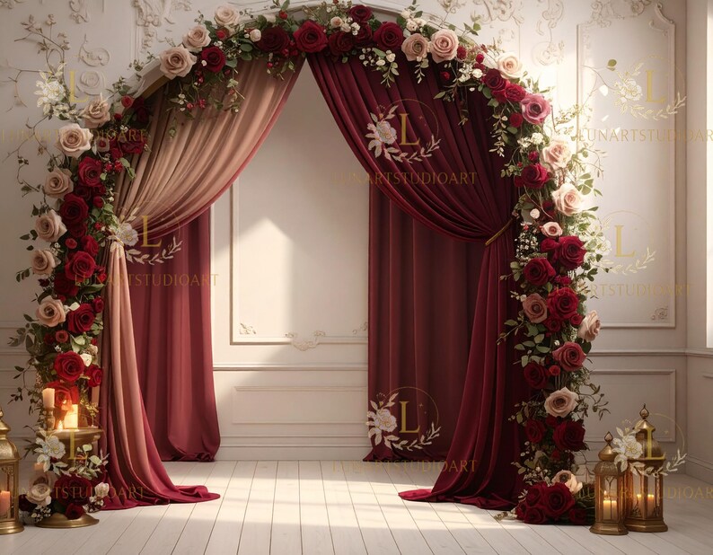 12 Henna Room Backgrounds | Neoclassical Digital Wall Decor | Printable ...