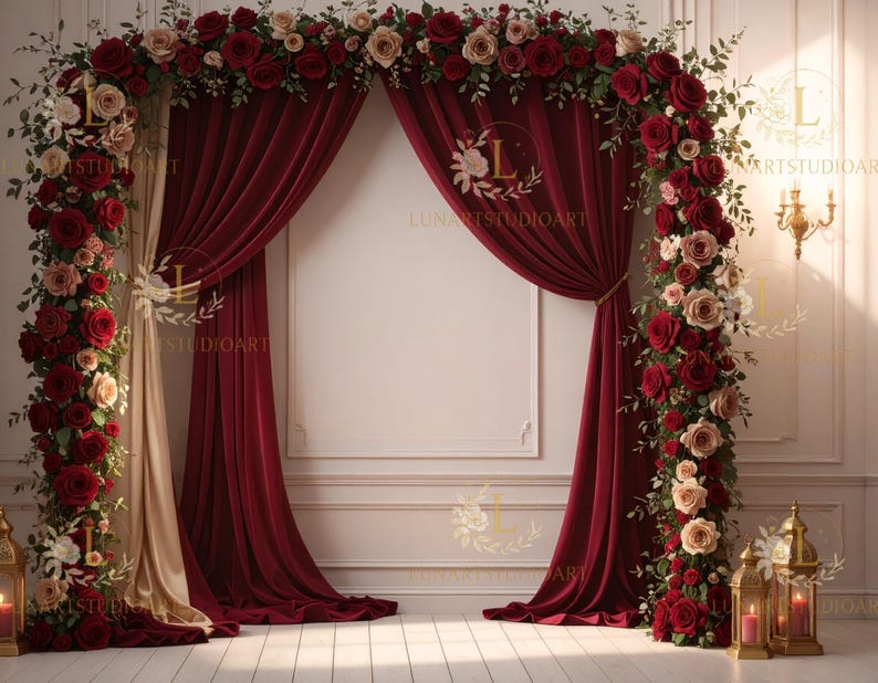12 Henna Room Backgrounds | Neoclassical Digital Wall Decor | Printable ...