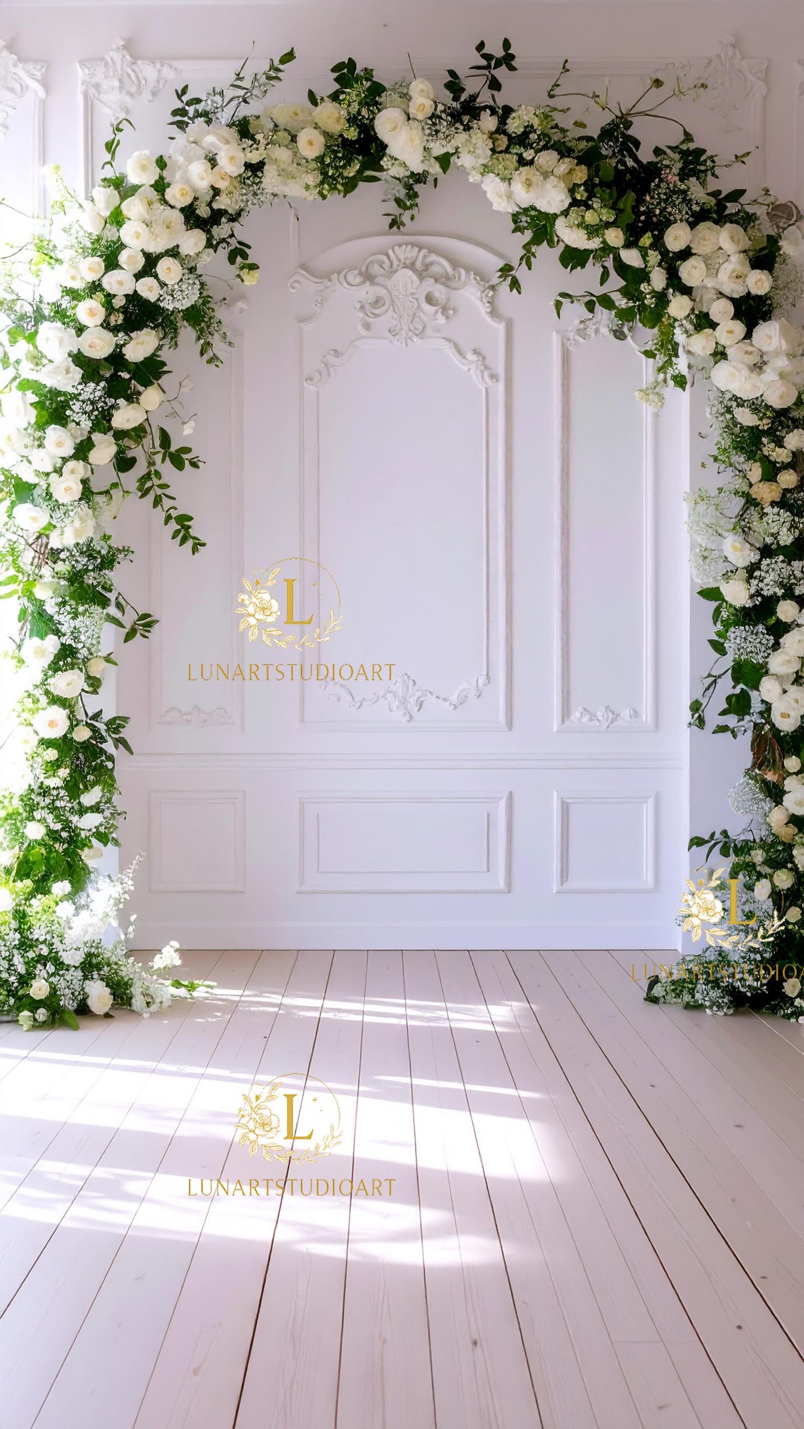 12 Wedding Room Backgrounds | Neoclassical Digital Wall Decor ...