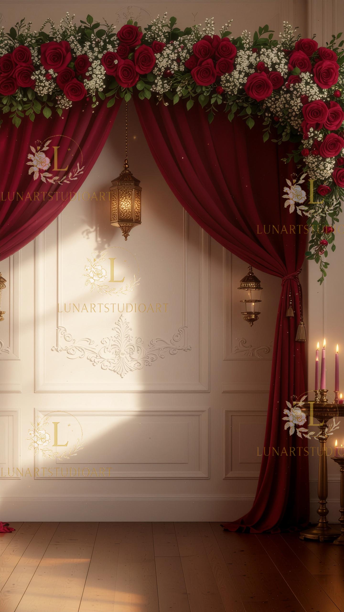 12 Henna Room Backgrounds | Neoclassical Digital Wall Decor | Printable ...