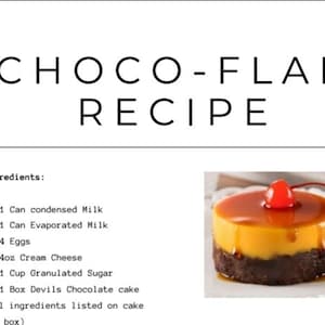 chocoflan ingredients