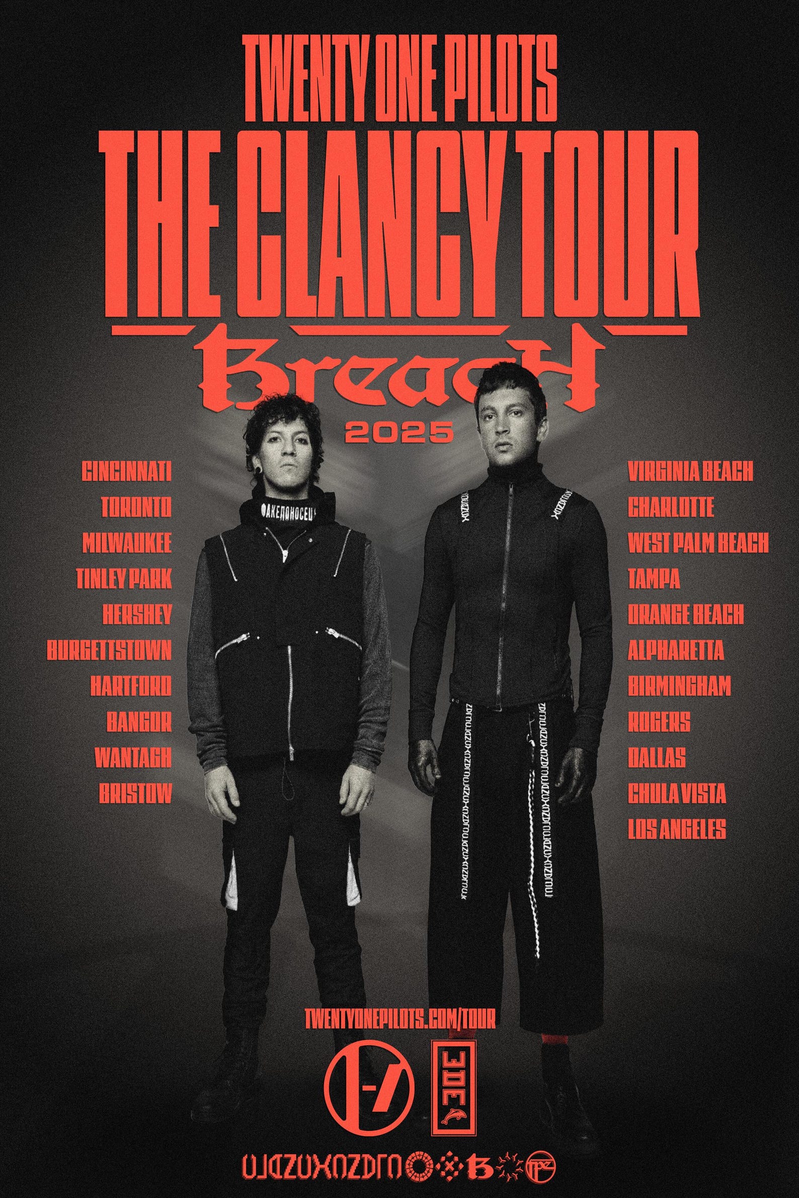 TWENTY ONE PILOTS the Clancy Tour Breach 2025 Tour Png Digital - Etsy