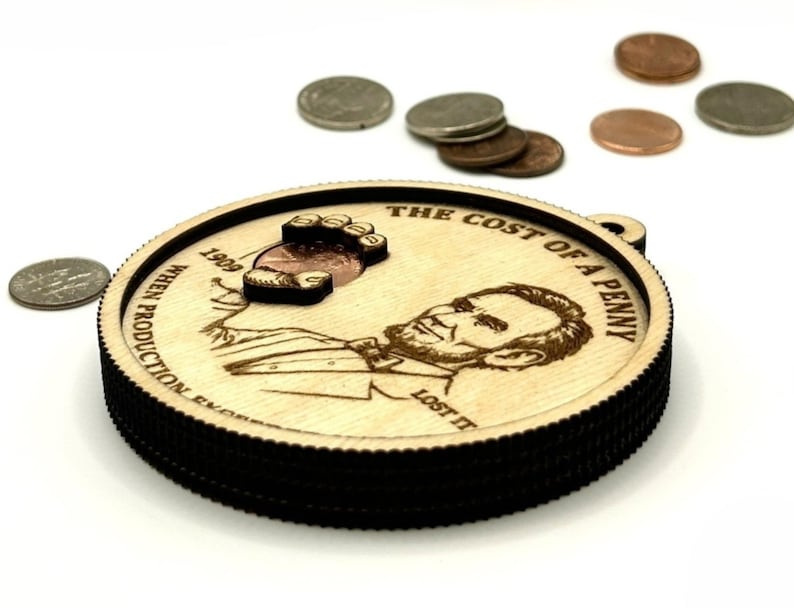 Penny Keepsake Ornament SVG | 2025 Commemorative Coin, Laser Cut File ...