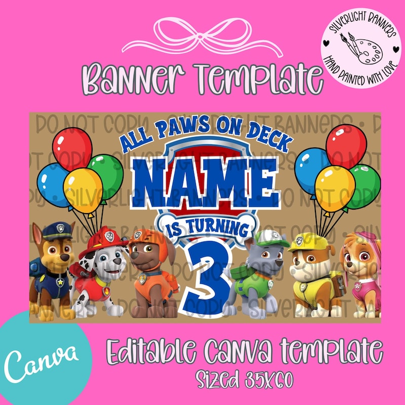 Paw Patrol Backdrop Decor - Etsy