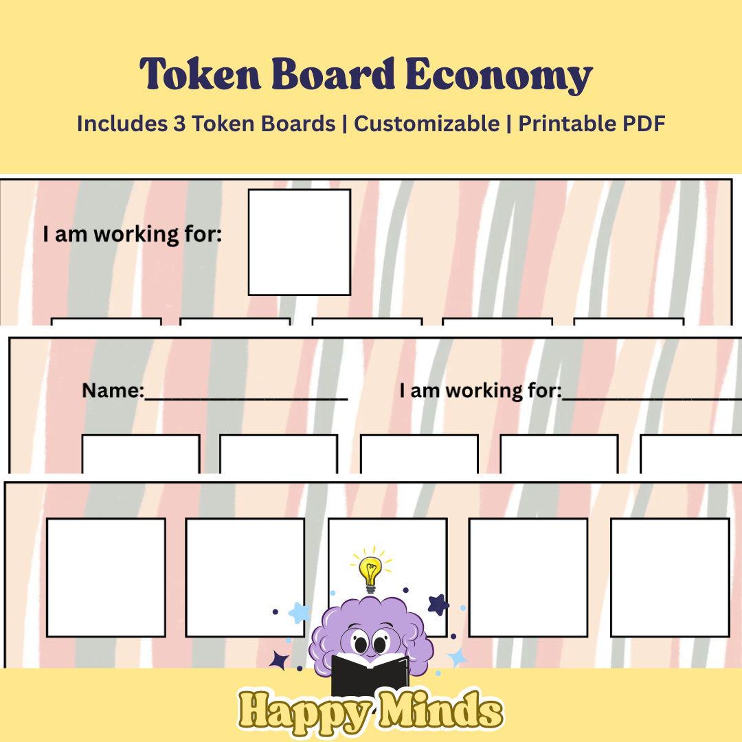 Customizable Smiley Face Token Board | Kids Behavior Chart (digital ...