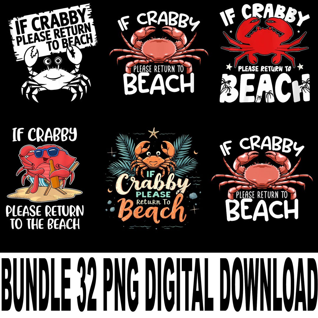 If Crabby Please Return to Beach PNG – Funny Summer Ocean Vacation ...