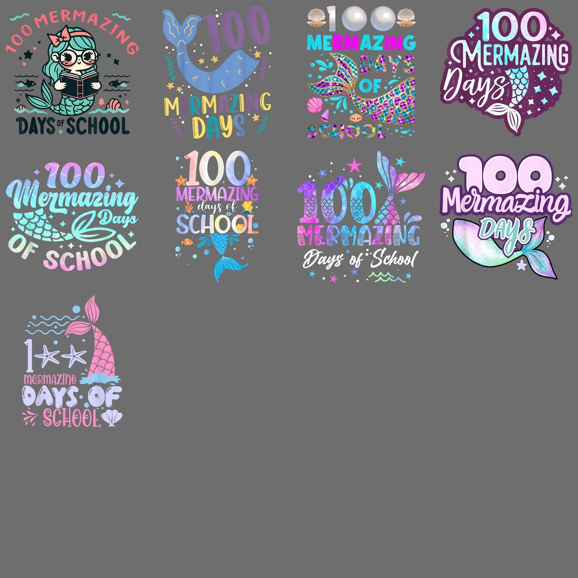Mermazing Days of School PNG – Funny Mermaid Teacher Student Clipart ...