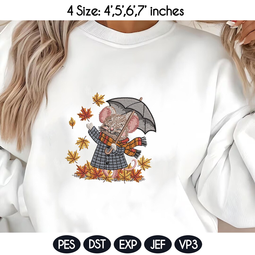Vintage Cozy Fall Machine Embroidery Design - 5 Sizes, Autumn Fall ...