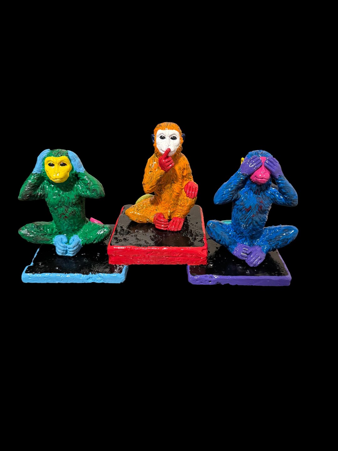 XL 3 Wise Monkeys Gone POP ART - Etsy