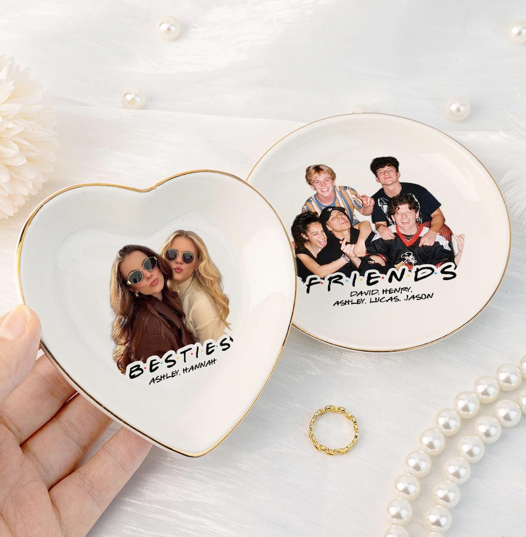 Custom Bestie Forever Photo Trinket Tray, Best Friend Friendship Thank ...