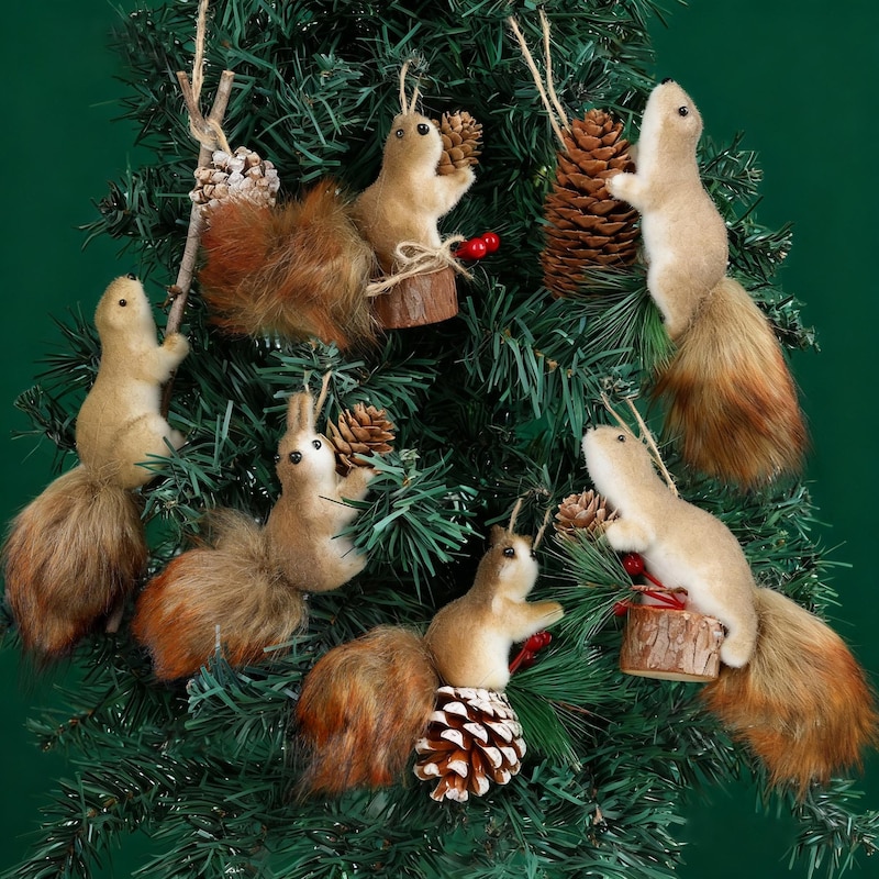 Squirrel Ornaments for Christmas Tree - Etsy