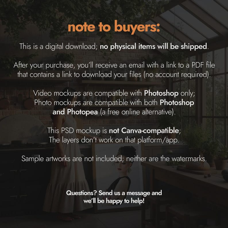 Vertical Wall Art Video Mockup With Person: Kitchen (PSD Template, 1x1 ...