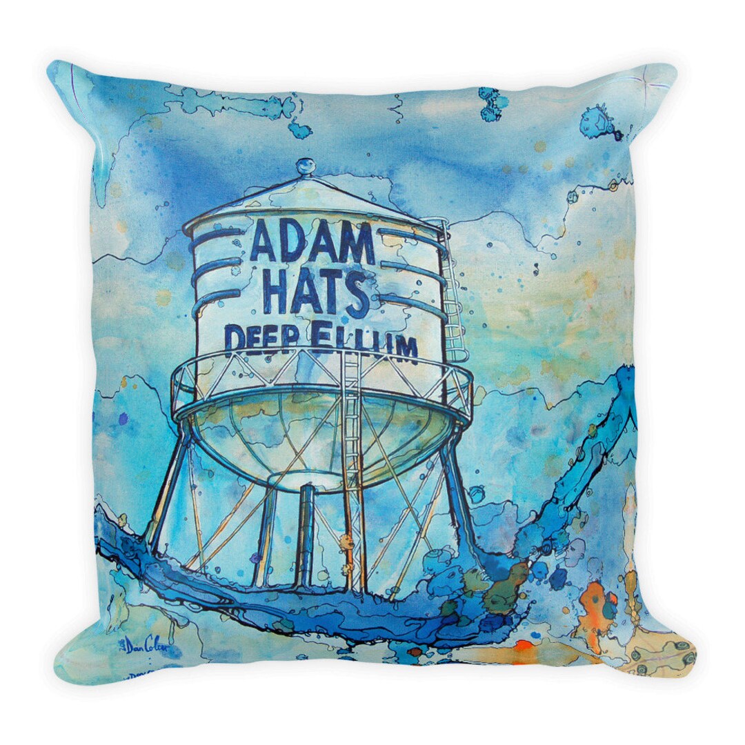 Adam Hats Water Tower by Dan Colcer Art Pillow - Etsy