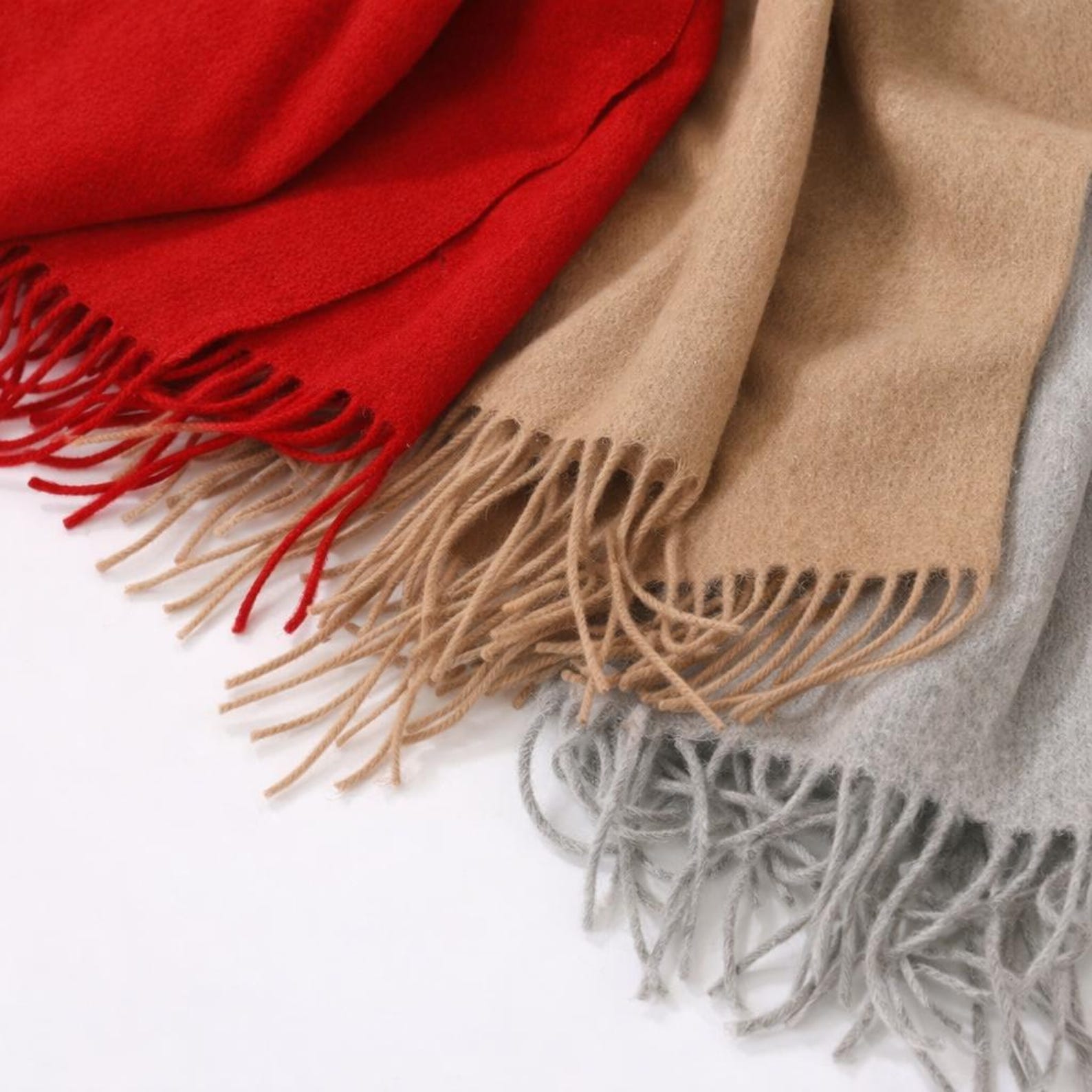 100% Pure Wool Scarf, Handmade Soft Natural Wool Winter Scarf ...