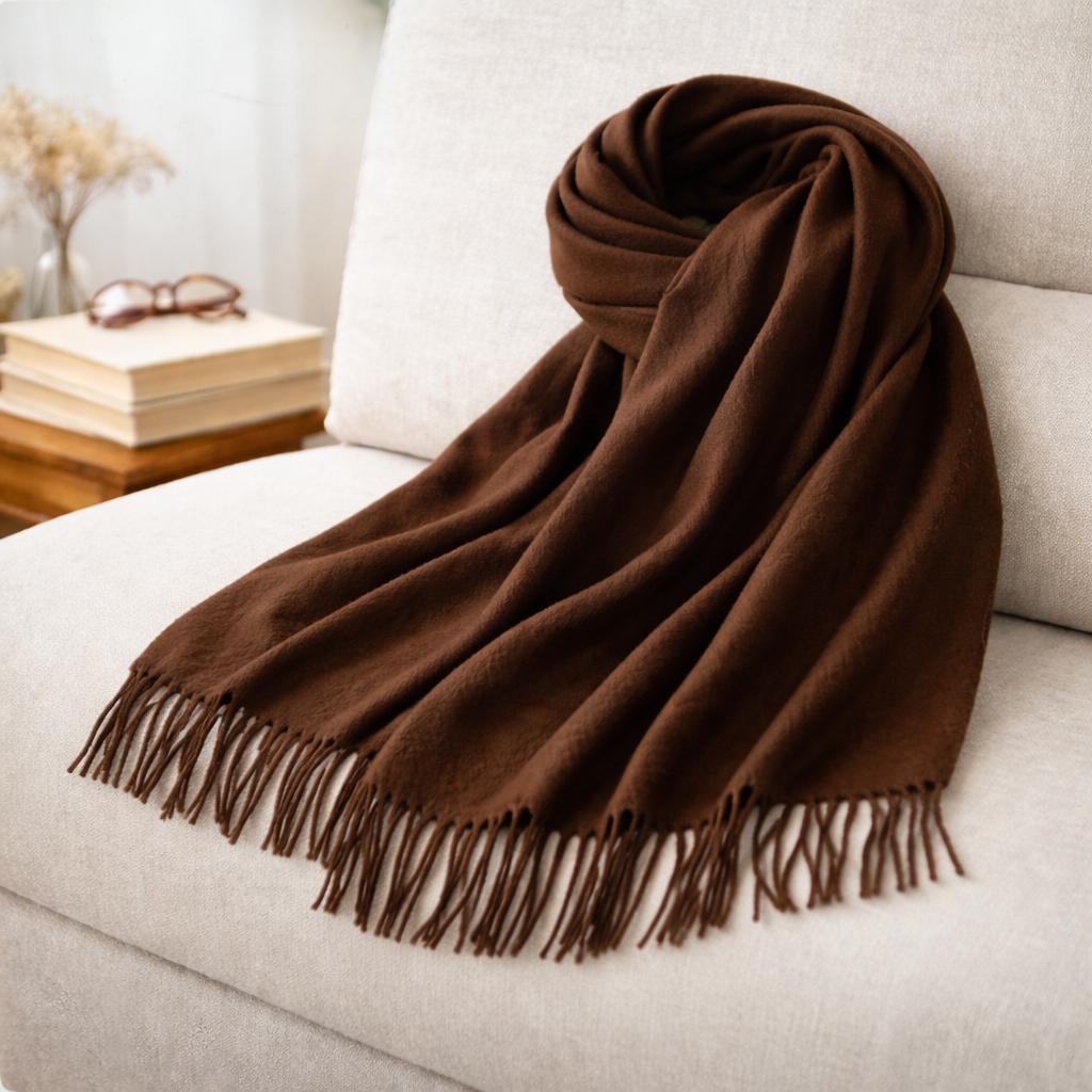 100% Pure Wool Scarf, Handmade Soft Natural Wool Winter Scarf ...