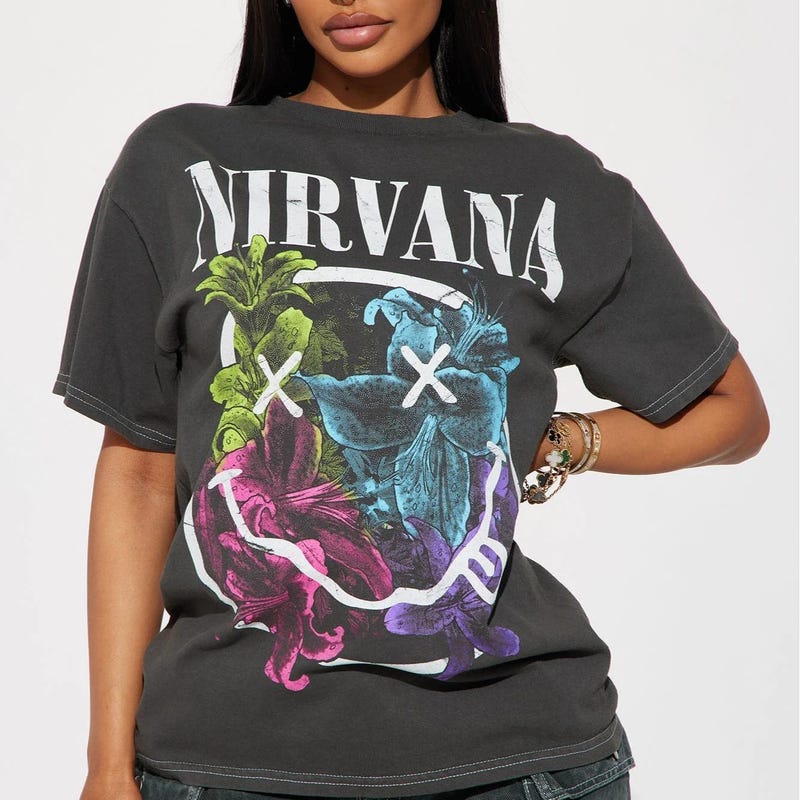 Nirvana Upcycled Shirt - Etsy
