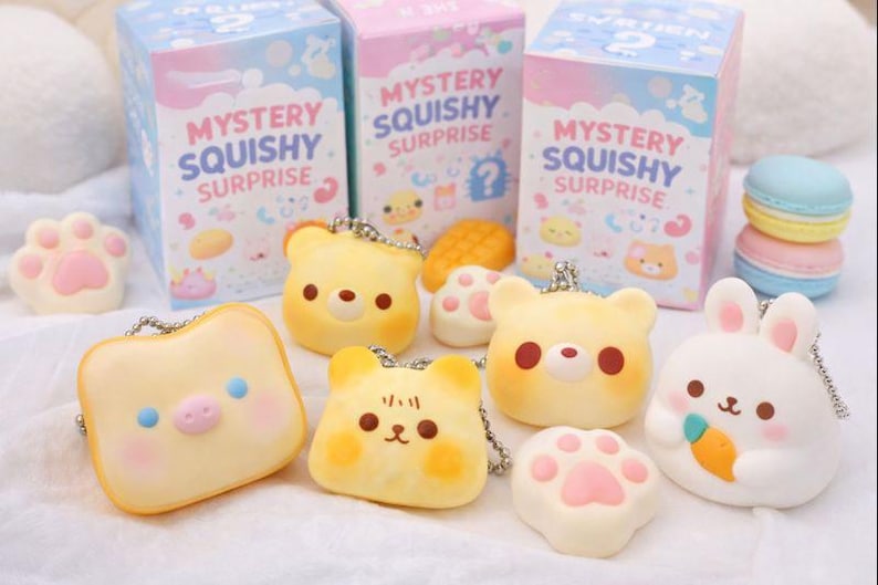 Mystery Kawaii Squishy Toy | Stress Relief, Surprise Gift - Etsy