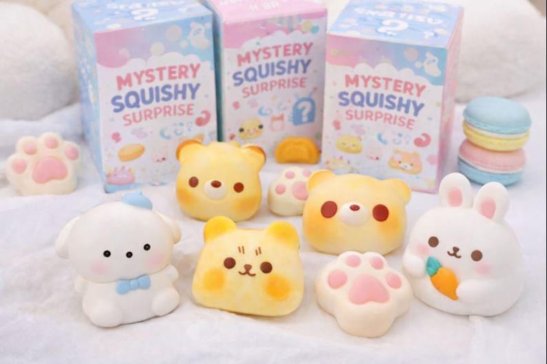 Mystery Kawaii Squishy Toy | Stress Relief, Surprise Gift - Etsy